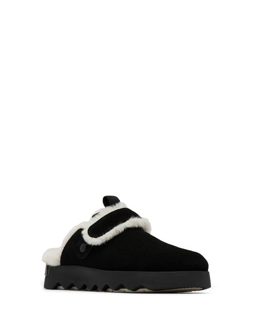 Sorel Viibe Faux Fur Clog In Black Lyst