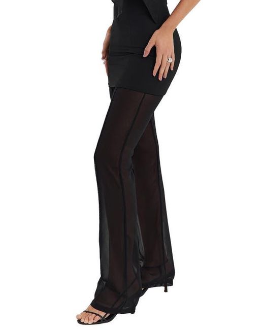 Mistress Rocks Straight Leg Sheer Mesh Pants in Black | Lyst