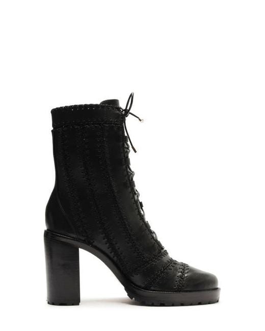 Alexandre Birman Regina Block Heel Combat Boot in Black | Lyst