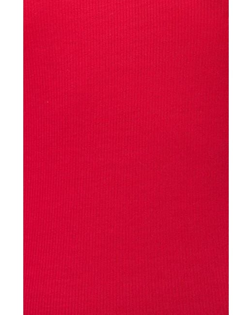 The Standard Stitch The Rib Tank in Red | Lyst