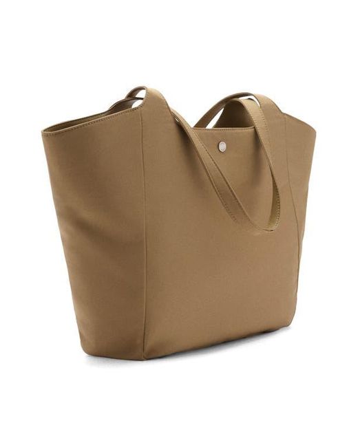 Mango Nylon Tote in Brown | Lyst