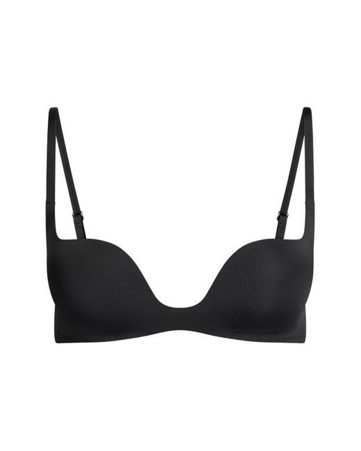 Skims Wireless Form Plunge Neck Bra in Black | Lyst