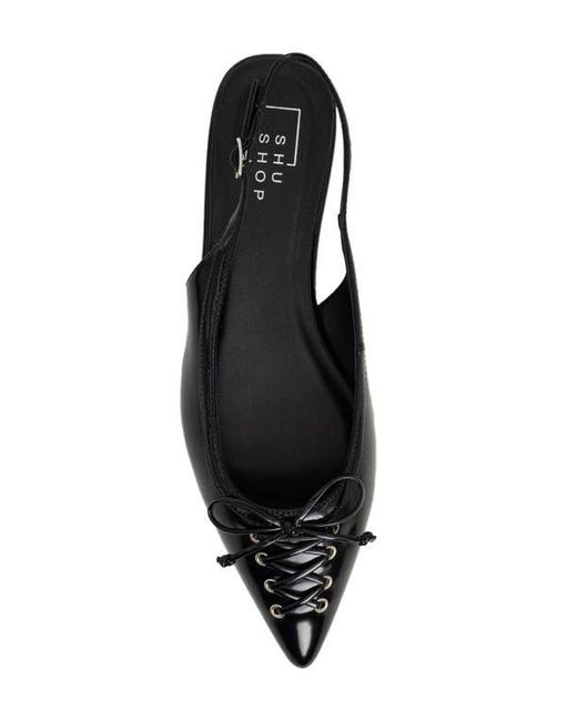 Shu Shop Amy Slingback Flat in Black | Lyst