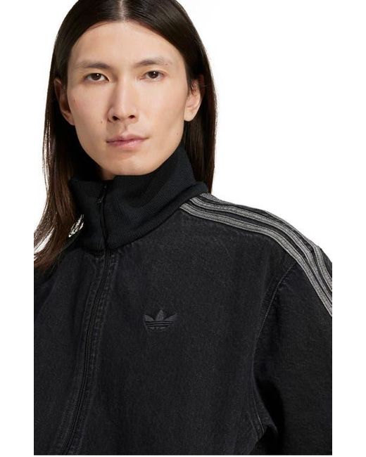 adidas Originals Adicolor Firebird Denim Track Jacket in Black for Men ...