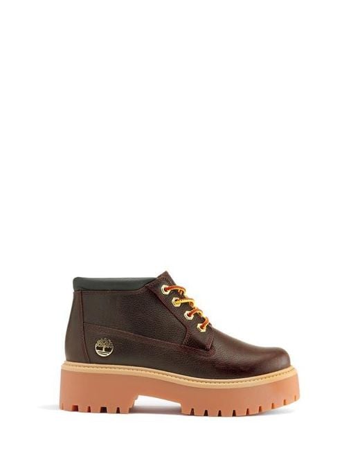 Timberland Stone Street Waterproof Platform Boot in Brown | Lyst