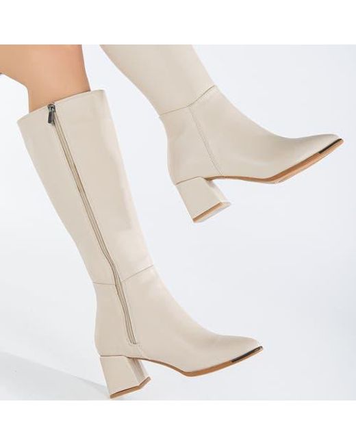 Forever & Always Shoes Lizette Knee High Boots in Brown | Lyst