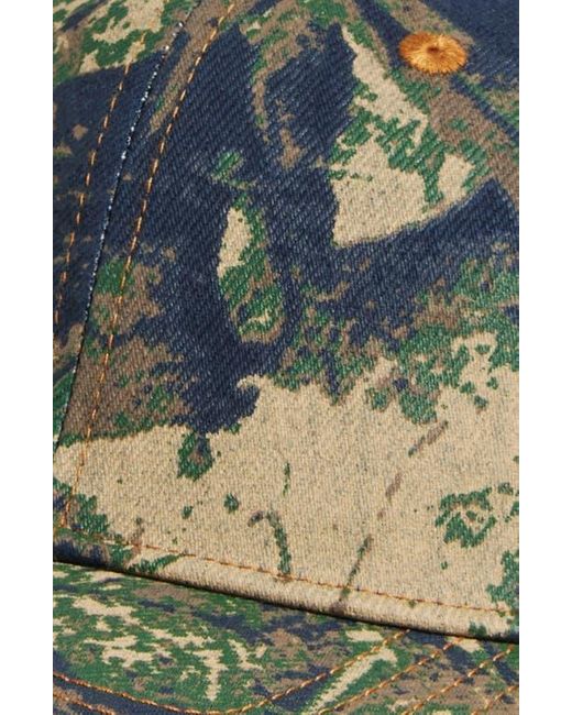 Acne Studios Acid Wash Cotton Ripstop Baseball Cap in Green for Men | Lyst