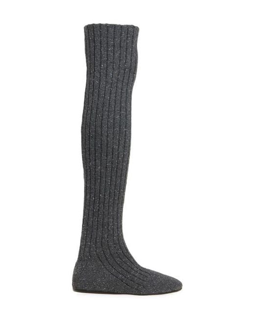 Jeffrey Campbell Linings Thigh-High Sock Boot in Black | Lyst