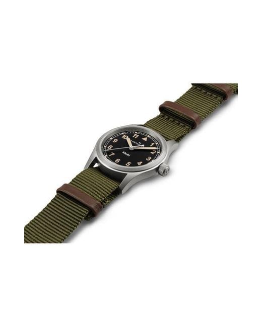 Hamilton Khaki Field Nato Strap Watch, 33Mm in Gray for Men | Lyst