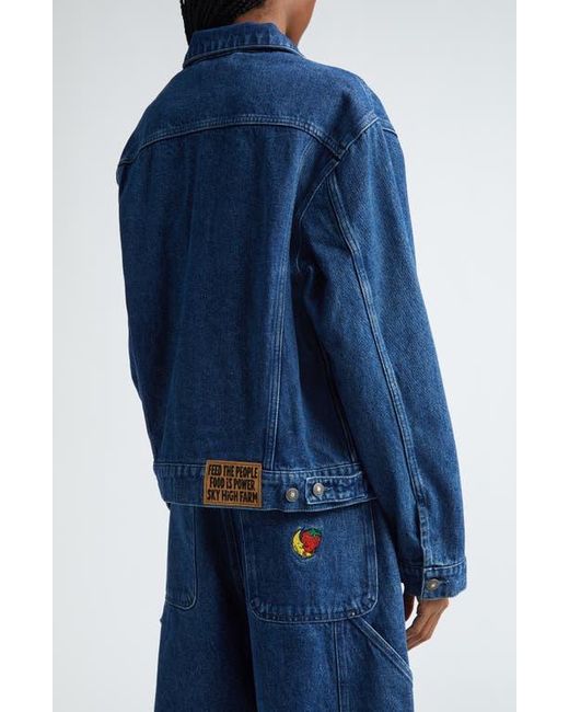 Sky High Farm Gender Inclusive Perennial Logo Denim Trucker Jacket in ...