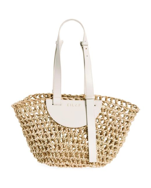EILAF Large Dom Woven Palm Straw Tote in Metallic | Lyst