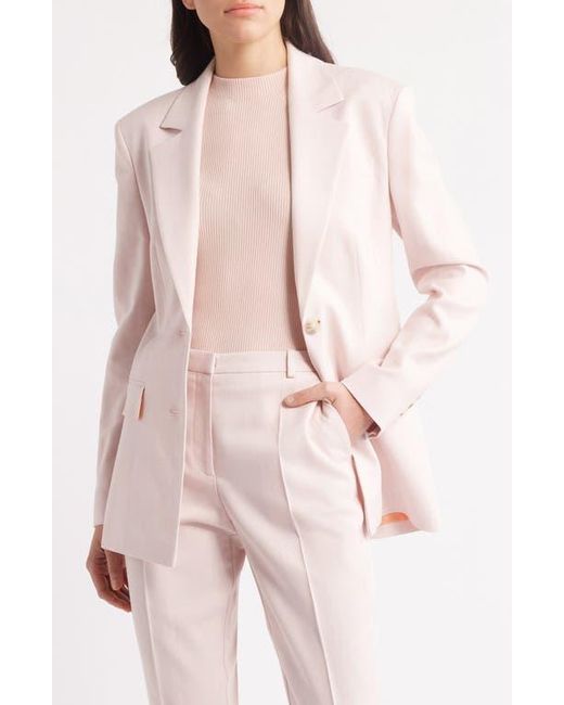 BOSS Jerela Longline Blazer in Pink | Lyst