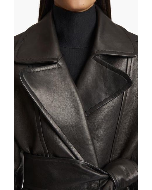 Khaite Oversize Lambskin Open-Front Jacket in Black | Lyst