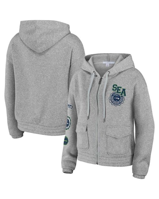 WEAR by Erin Andrews Seattle Seahawks Full-Zip Hoodie in Gray | Lyst
