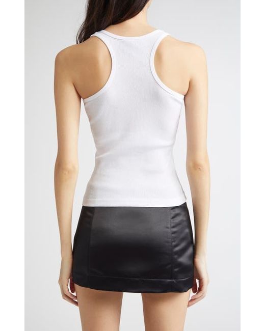 Ashley Williams Handle With Care Rib Graphic Tank in White | Lyst