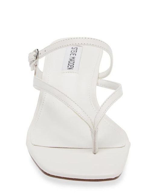 Steve Madden Jessa Kitten Heel Flip Flop in White | Lyst