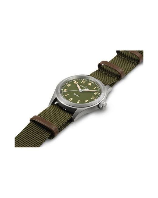 Hamilton Khaki Field Nato Strap Watch, 38Mm in Green for Men | Lyst