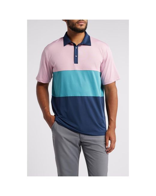 Swannies Gibbs Colorblock Golf Polo in Blue for Men | Lyst