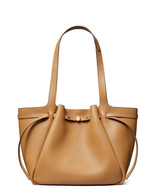 Tory Burch Romy Leather Tote in Natural | Lyst