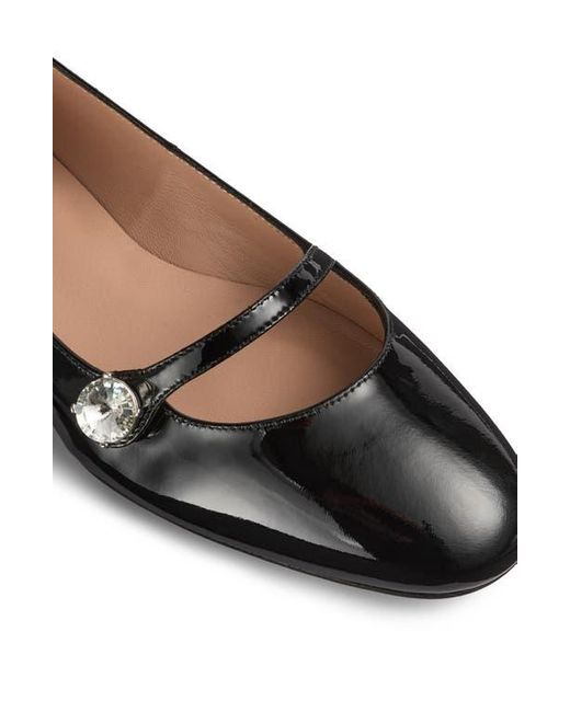 LK Bennett Crystal Button Flat in Black | Lyst