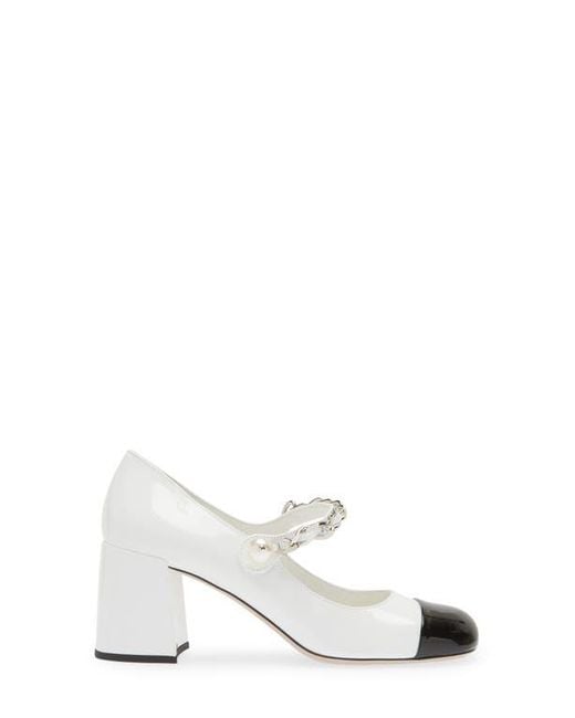 Miu Miu Chain Strap Mary Jane Pump in Metallic | Lyst