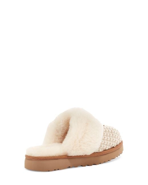 UGG ugg(r) Cozy Knit Genuine Shearling Slipper | Lyst