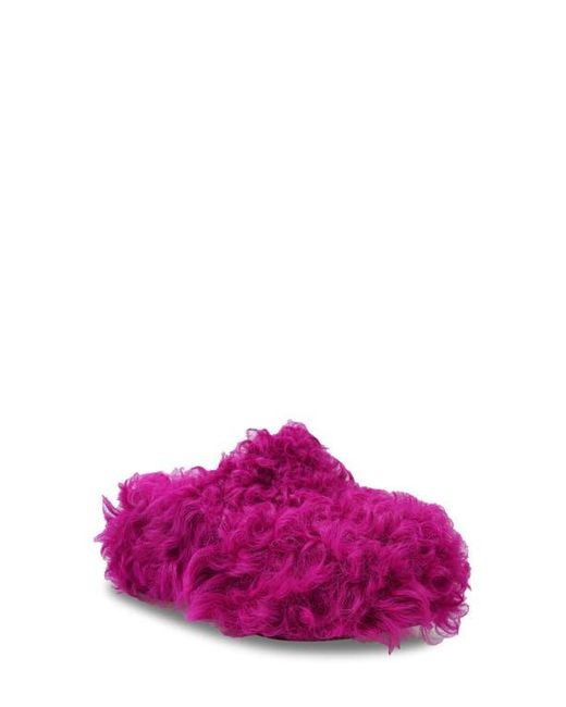 Zigi Curly Faux Shearling Platform Clogs in Purple | Lyst