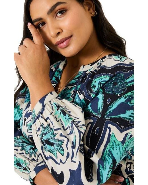 FatFace Plus Size Amy Mirrored Dress in Blue | Lyst