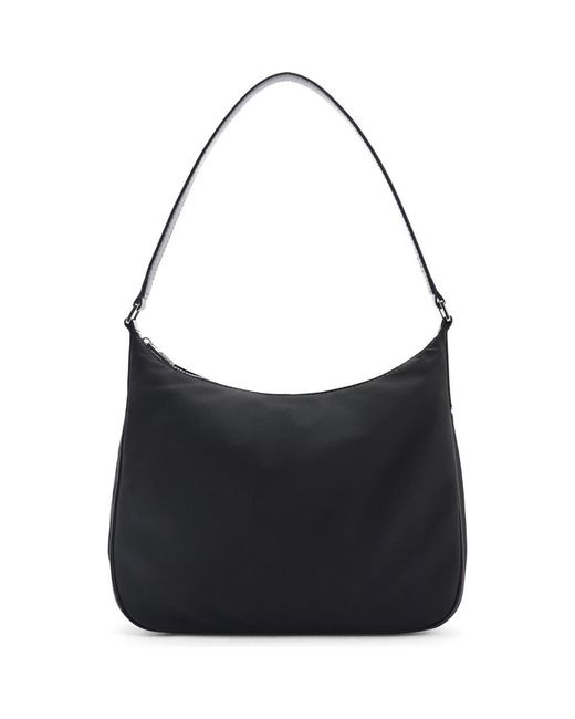 Mango Medium Nylon Shoulder Bag in Black | Lyst
