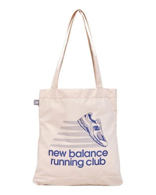 New Balance Logo Canvas Tote in White | Lyst