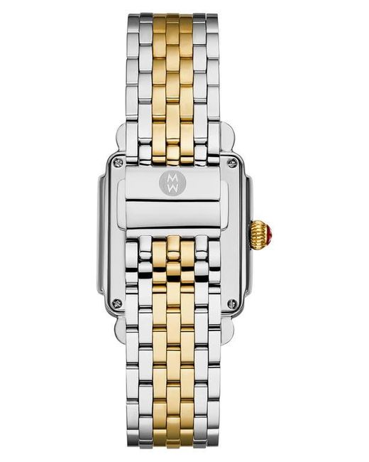 Michele Mid Deco Madison Limited Edition Two-Tone 18K Plate Diamond ...