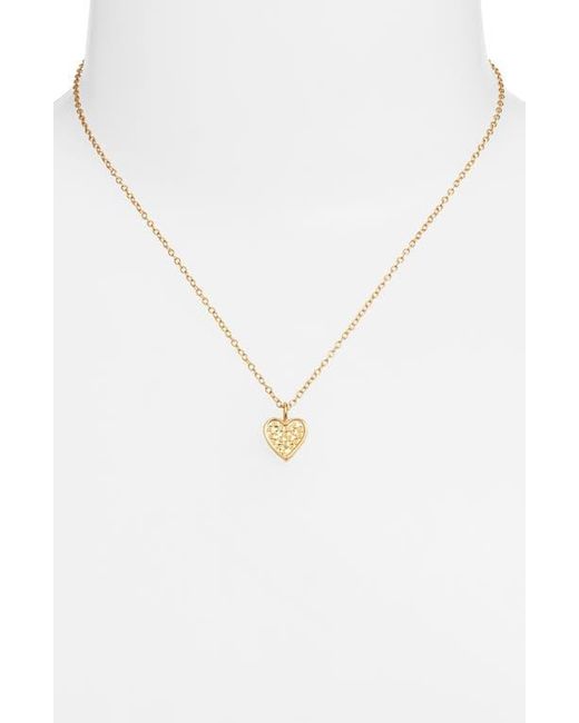 Anna Beck Small Classic Heart Reversible Pendant Necklace in Metallic ...