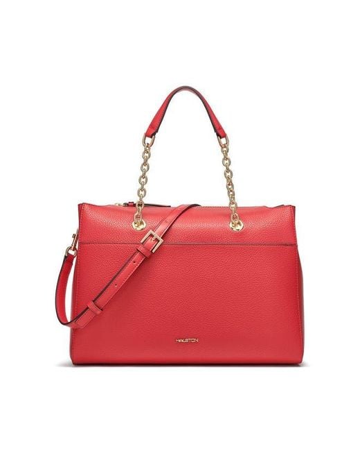 Halston Janis Satchel Bag in Red | Lyst