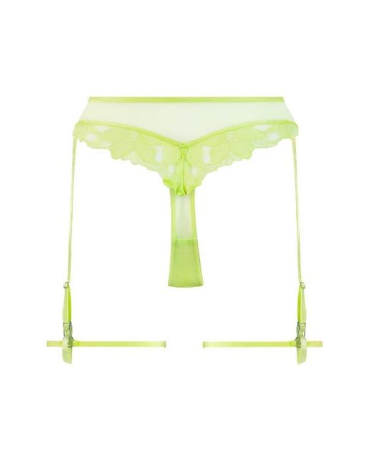 Hunkemöller Ingrid High Waist Mesh & Lace Panties With Garter Straps in ...