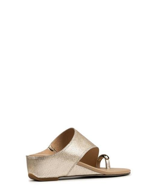 Donald J Pliner Vesna Toe Loop Wedge Sandal in Natural | Lyst