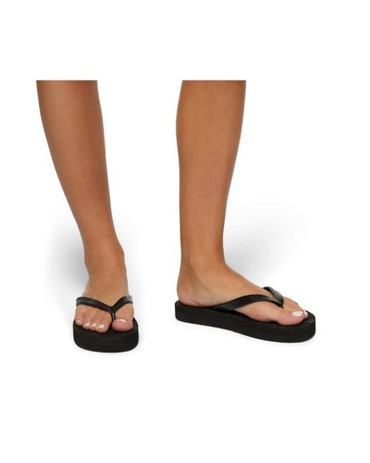 Roxy Beach Up Platform Flip Flop in Black | Lyst