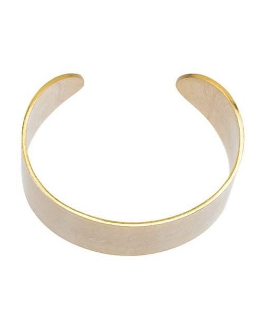 Youzey Hammered Cuff in Yellow | Lyst