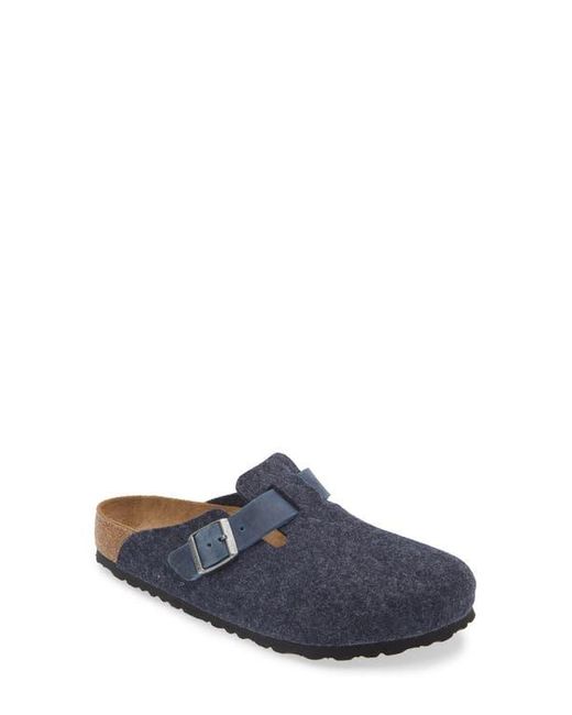 Birkenstock Boston Wool Felt Clog in Blue for Men | Lyst