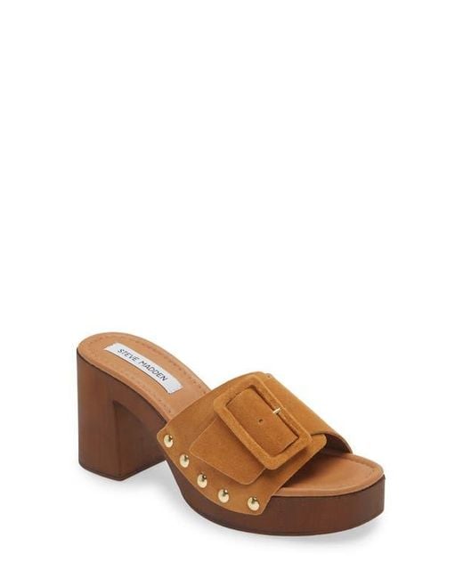 Steve Madden Marlena Platform Clog in Brown | Lyst