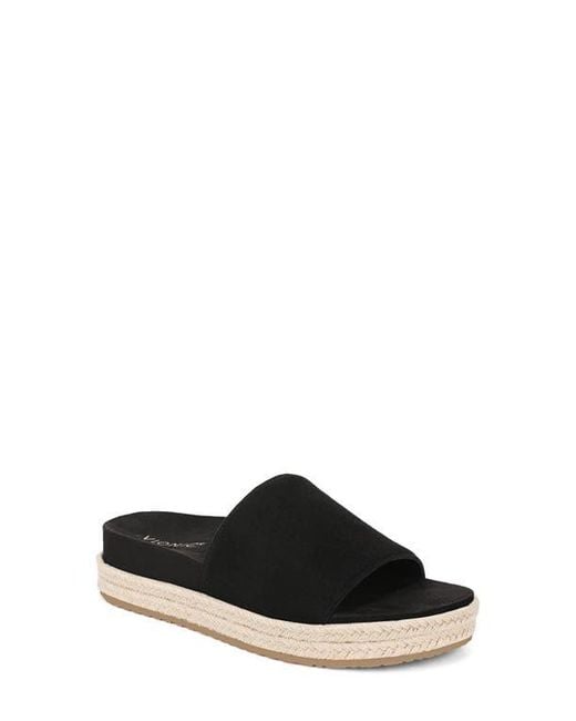 Vionic Yasmina Slide Sandal in Black | Lyst