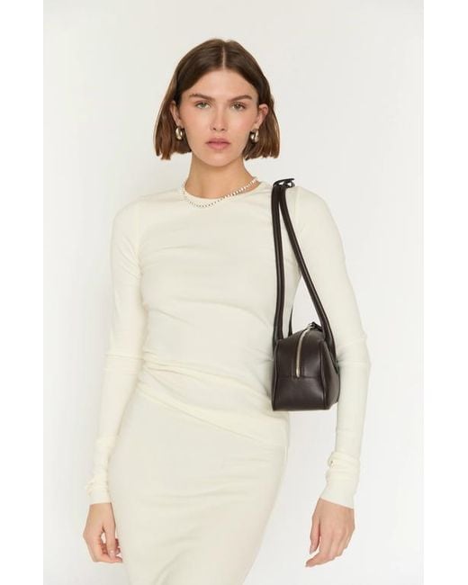 HYER GOODS La Strada Leather East West Bag in Brown | Lyst