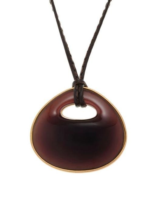 Reiss Pippa Leather Cord Pendant Necklace | Lyst