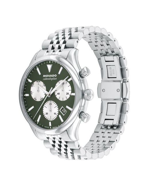 Movado Calendoplan Chronograph Bracelet Watch, 43Mm in Gray for Men | Lyst