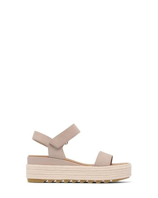 Sorel Cameron Flatform Sandal in Natural | Lyst