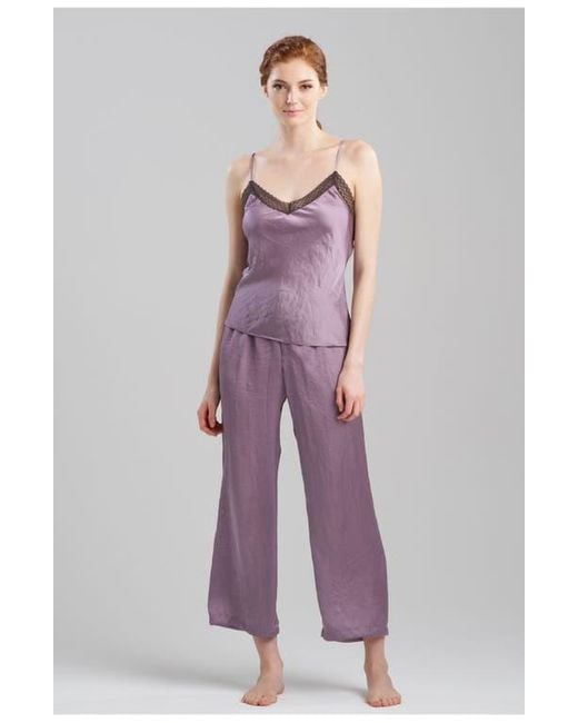 Natori Ashley Icon Cami Pj Set W/ Lace in Purple | Lyst