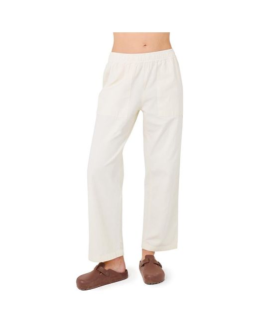 Hurley Wavy Days Wide Leg Pants in Natural | Lyst