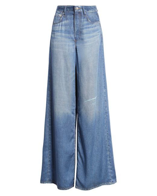 Rag And Bone Sofie Liquid Miramar High Waist Wide Leg Jeans In Taylors At Nordstrom Rack In Blue