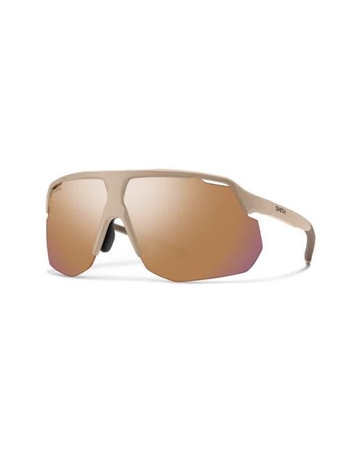Smith Motive 74Mm Chromapop Polarized Shield Sunglasses in Natural | Lyst