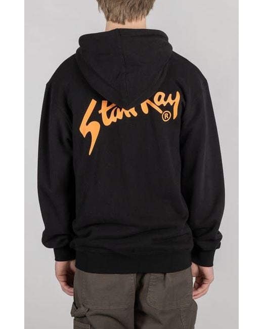 Stan Ray Oversize Logo Zip Hoodie in Black for Men | Lyst