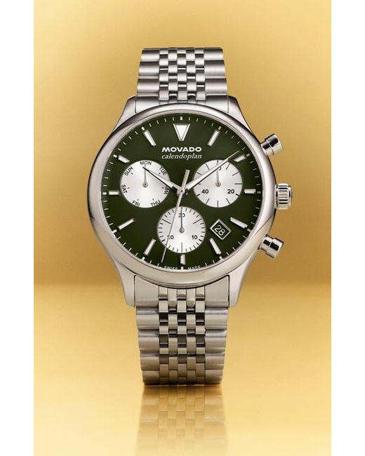 Movado Calendoplan Chronograph Bracelet Watch, 43Mm in Gray for Men | Lyst